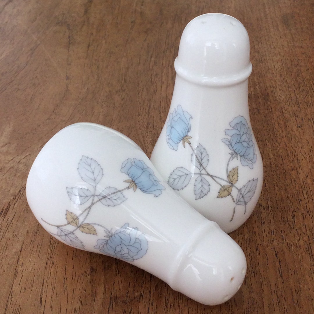 Wedgwood Ice Rose Bone China Salt and Pepper Pots / Cruet Set. - Etsy