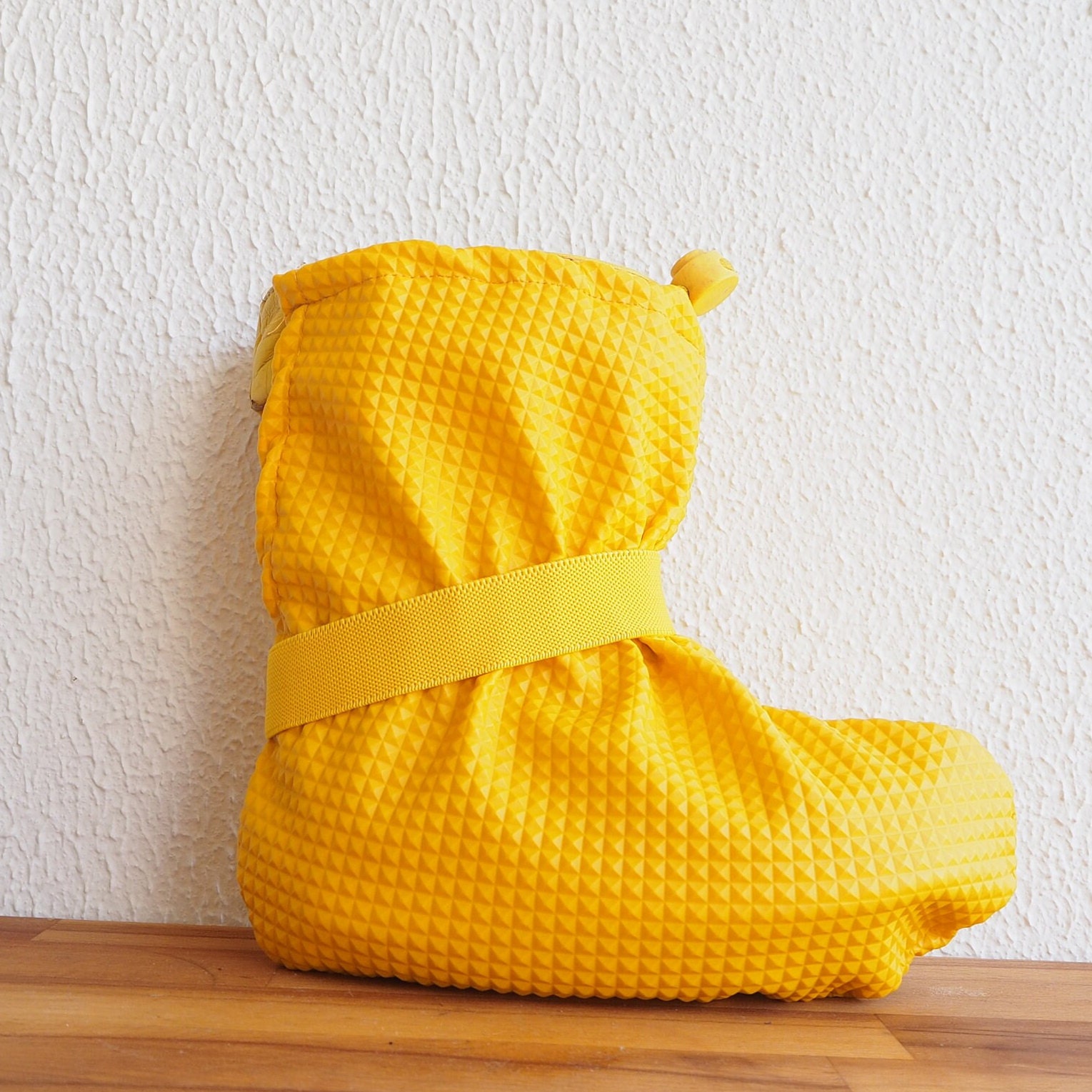 Forest School Kids Yellow Fabric Overshoes With Adjustable Easy Band ...
