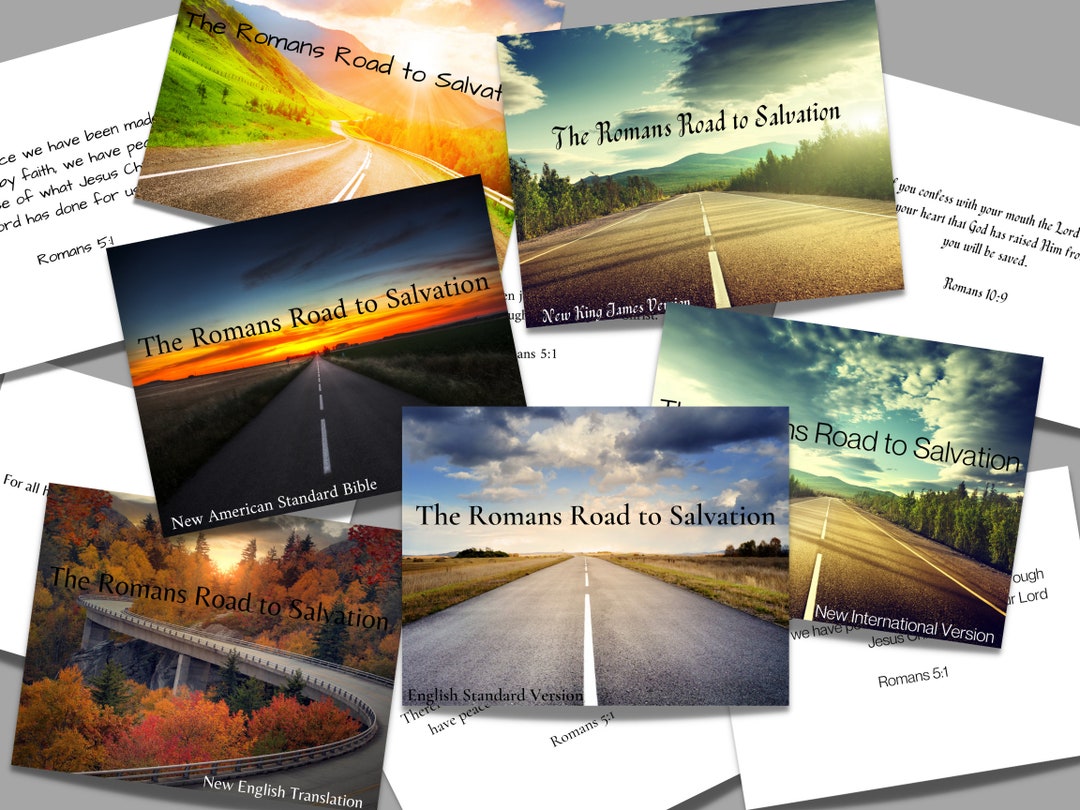Romans Road Memory Flashcard Collection 6 Bible Translations - Etsy