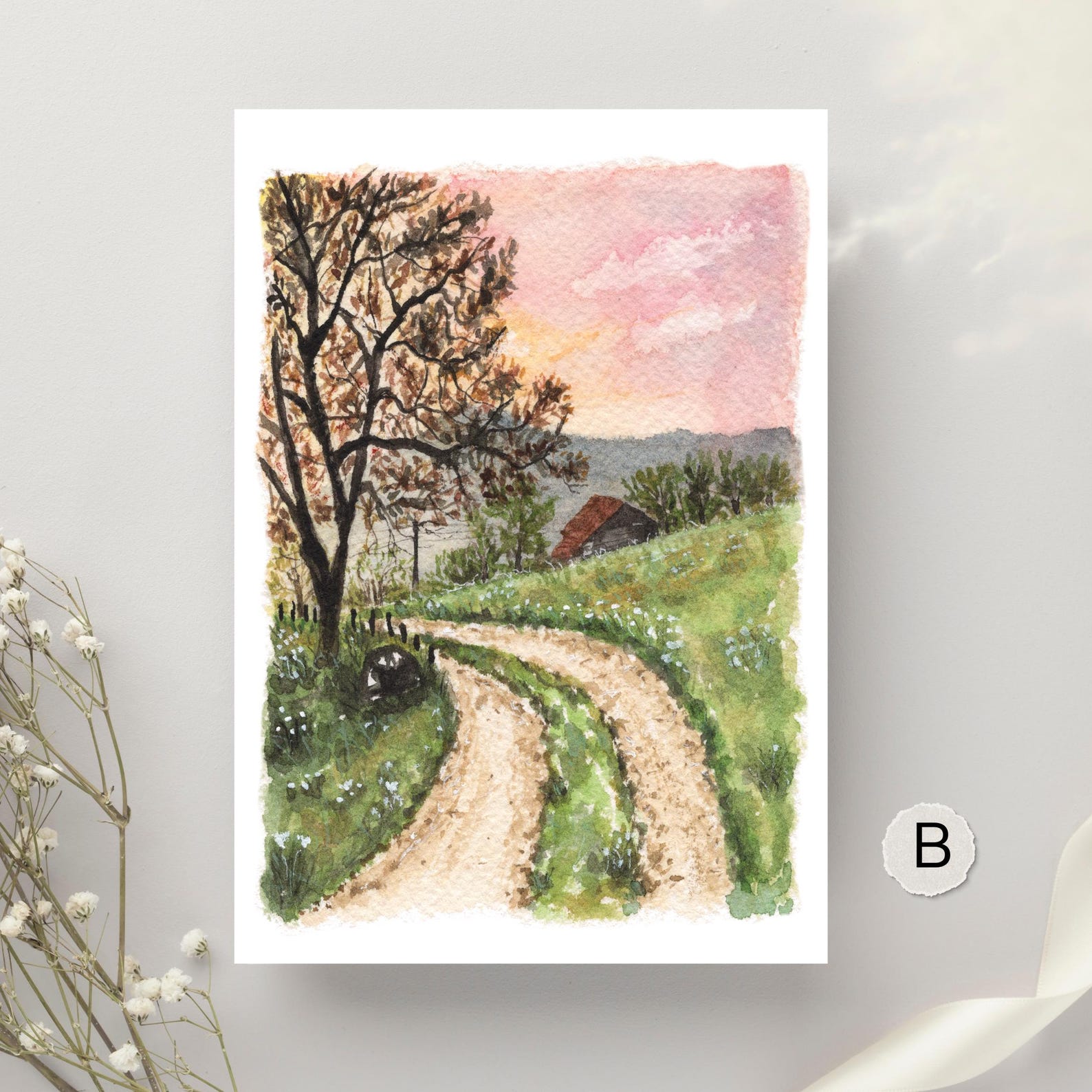 Small Minimalist Landscapes in Watercolor for Nature Lovers - Etsy