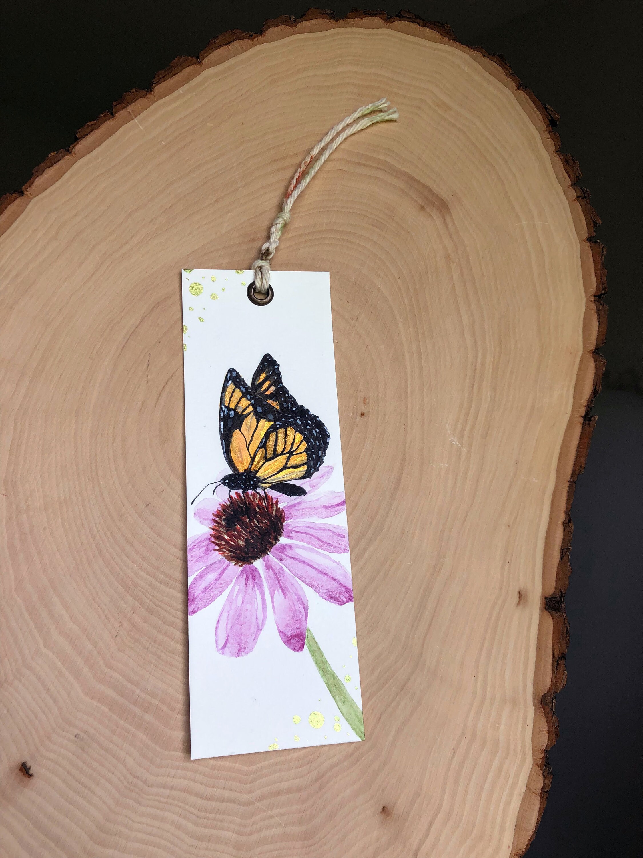 Original Watercolor Butterfly Bookmark, Handmade Nature Lovers Gifts ...
