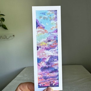 Watercolor Sky Bookmark, Stars and Moon Bookmarks, Celestial Bookmarks ...