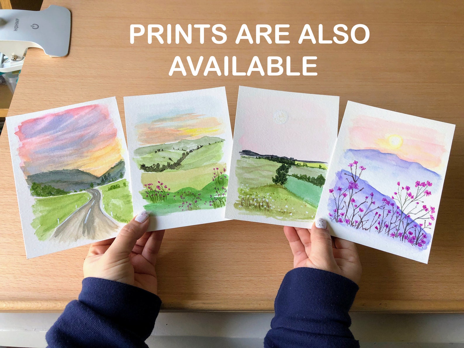 Small Minimalist Landscapes in Watercolor for Nature Lovers - Etsy