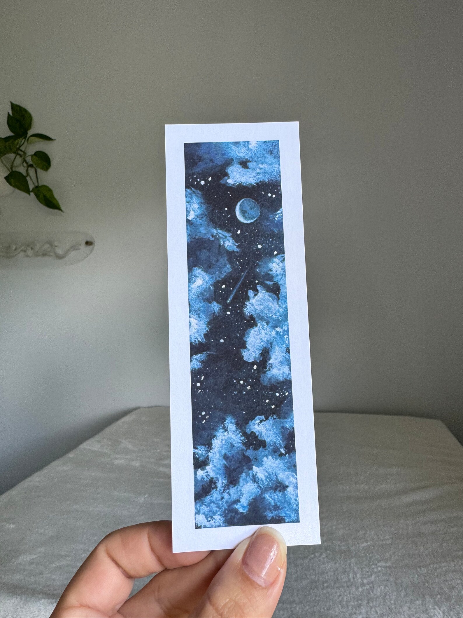 Watercolor Sky Bookmark, Stars and Moon Bookmarks, Celestial Bookmarks ...