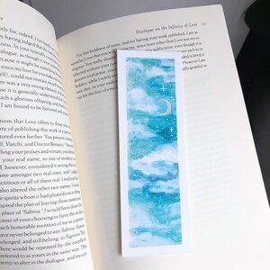 Watercolor Sky Bookmark, Stars and Moon Bookmarks, Celestial Bookmarks ...