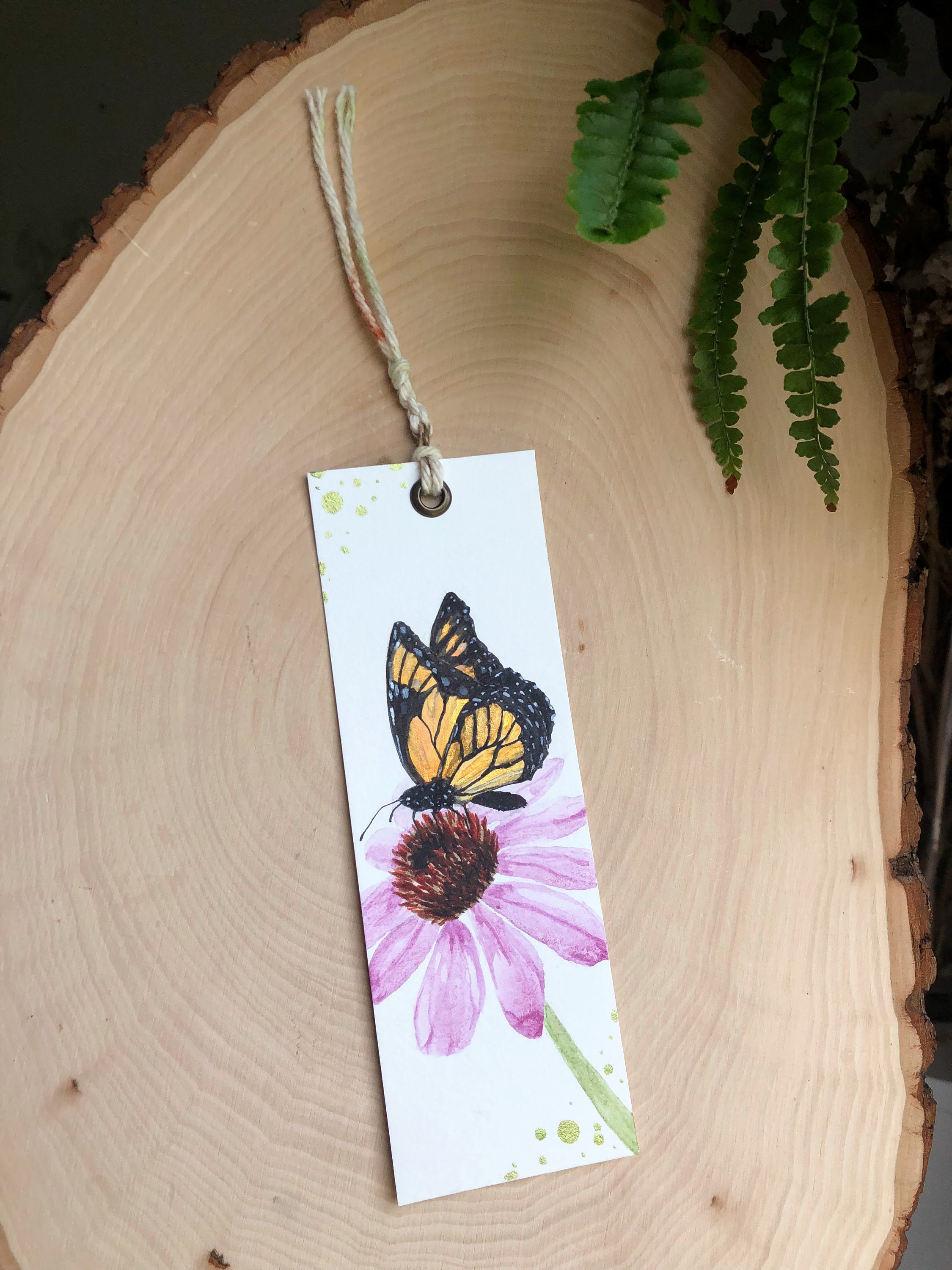 Original Watercolor Butterfly Bookmark, Handmade Nature Lovers Gifts ...