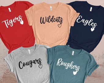 Custom Mascot Team Shirt, Custom Mascot Shirts, School Spirit Shirt ...