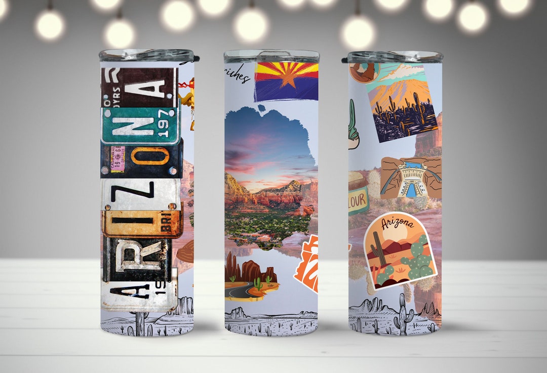 Arizona Tumbler, 20 Oz Tumbler, Arizona Map Tumbler, Arizona Home State ...