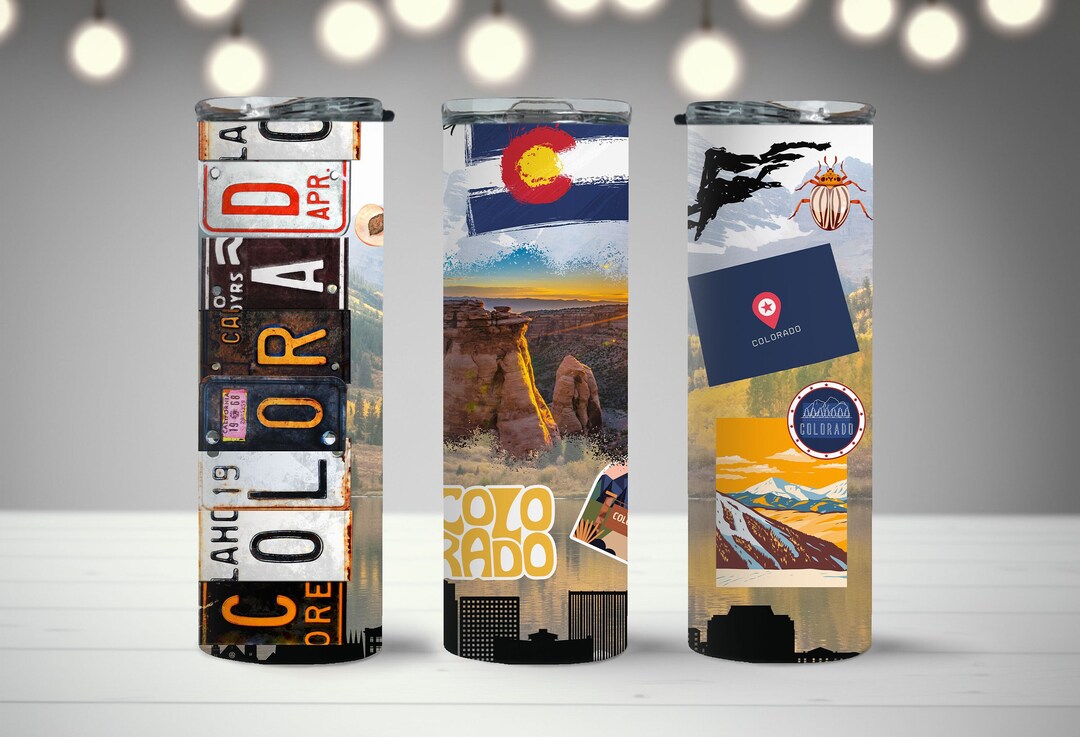 Colorado Tumbler, 20 Oz Tumbler, Colorado Map Tumbler, Colorado State ...