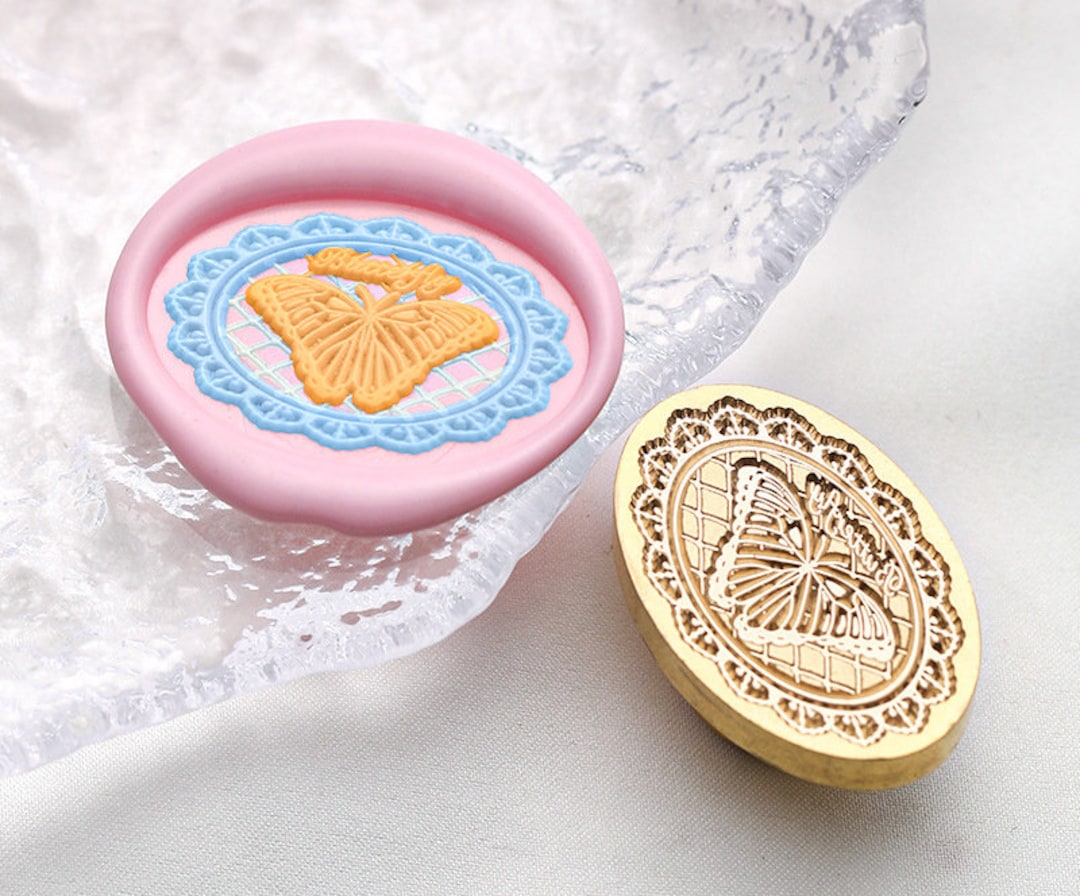 Butterfly Lace Wax Seal Stamp Kit, Butterfly Wax Seal Kit, Envelope ...