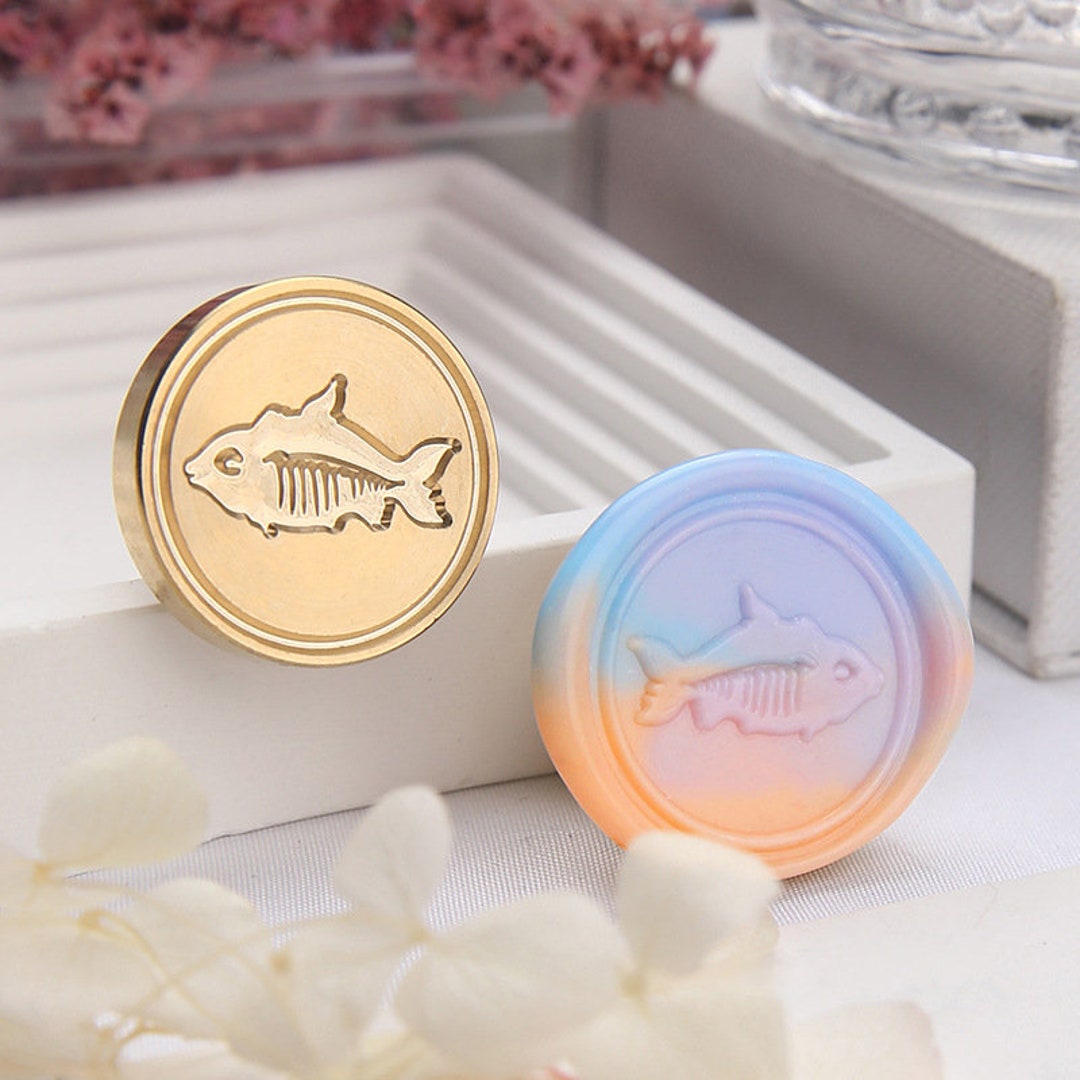 Ancient Fish Fossils Wax Seal Stamp Kit, Fossil Wax Seal Kit, Envelope ...