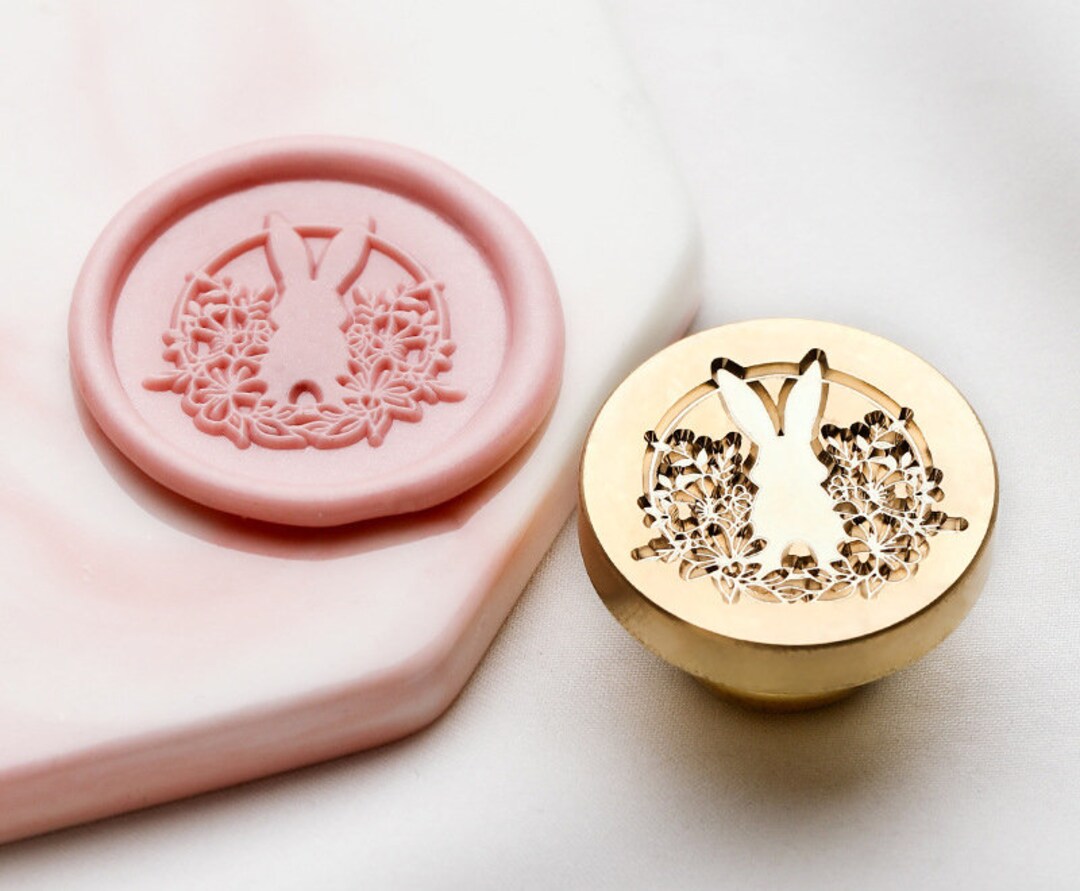 Flower Rabbit Wax Seal Stamp Kit,rabbit Wax Seal Kit, Envelope Seal ...