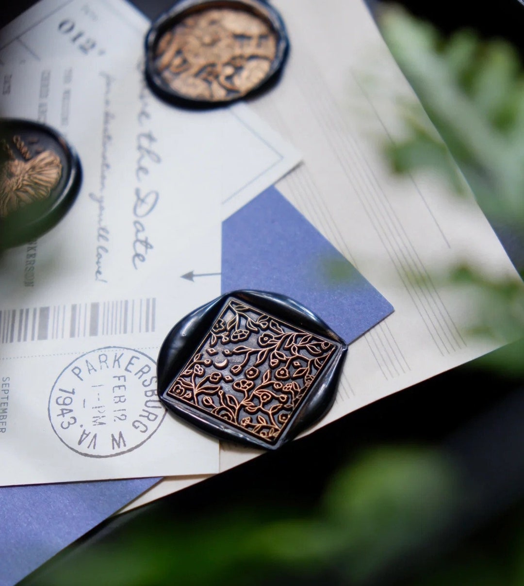 Frangipani Tiles Wax Seal Stamp Kit, Moon Wax Seal Kit, Envelope Seal ...