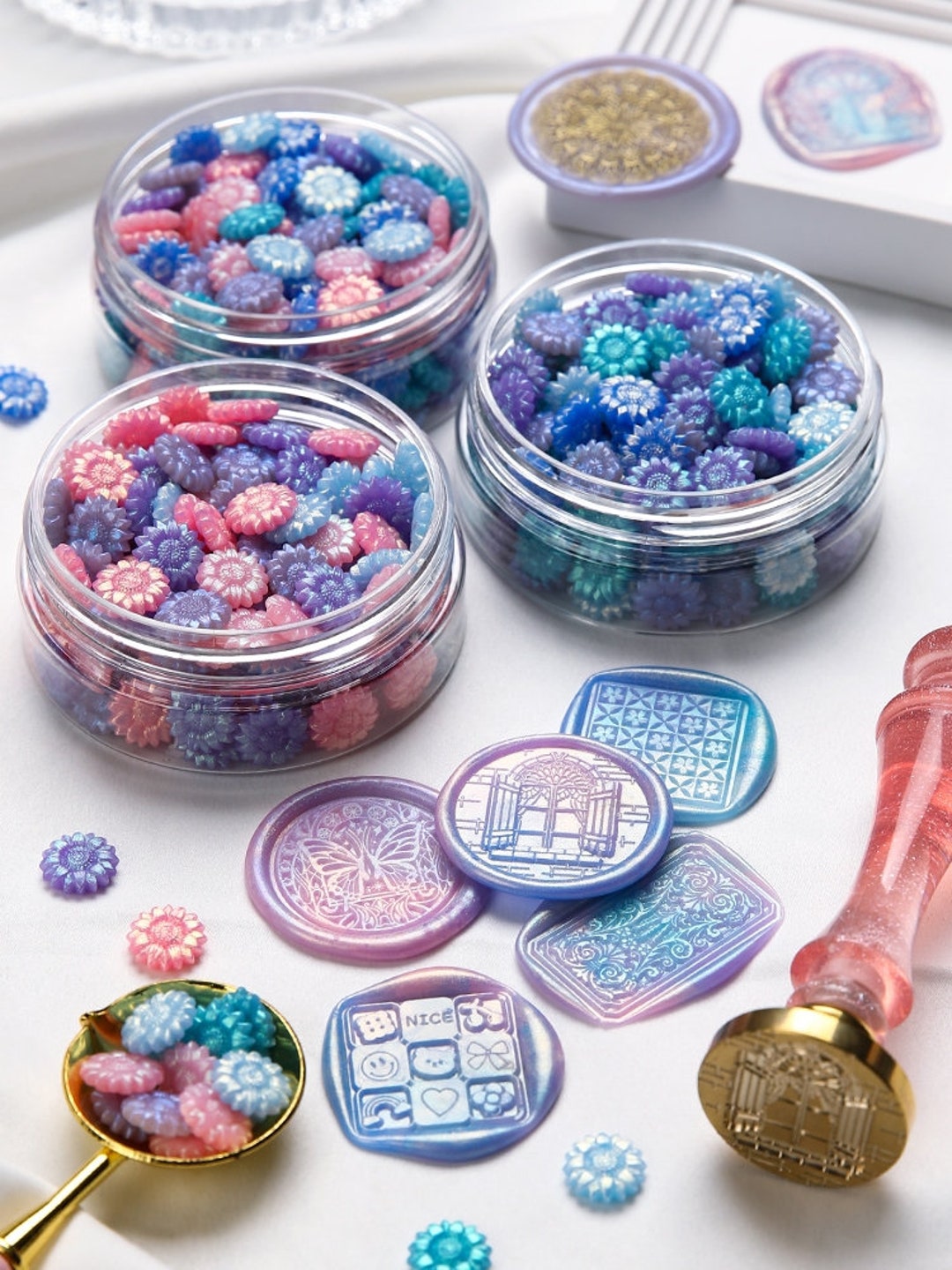 Wax Seal Beads ,100 Beads Sealing Wax Beads for Wax Seal Stamp ,mixed ...