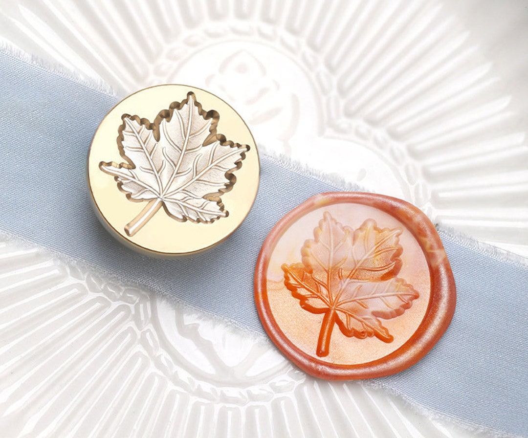 3D Maple Leaf Wax Seal Stamp Kit, Maple Leaf Wax Seal Kit, Envelope ...