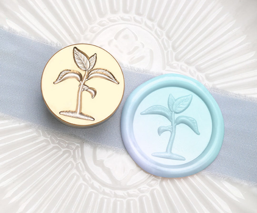 3D Seedling Wax Seal Stamp Kit, Plant Wax Seal Kit, Envelope Seal Stamp ...