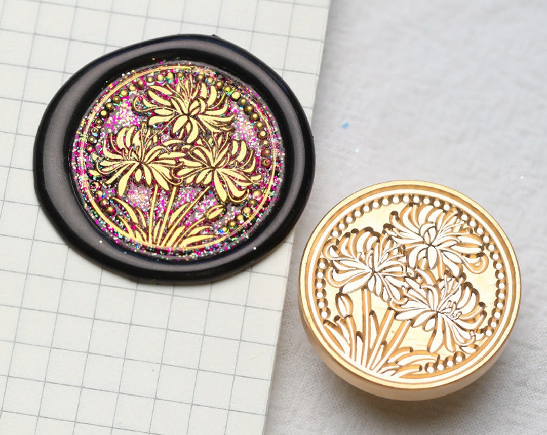 Lycoris Radiata Wax Seal Stamp Kit, Equinox Flower Wax Seal Kit ...