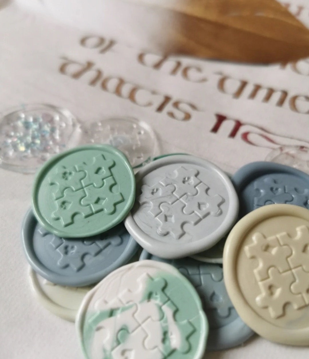 Puzzle Wax Seal Stamp Kit, Puzzle Wax Seal Kit, Envelope Seal Stamp ...