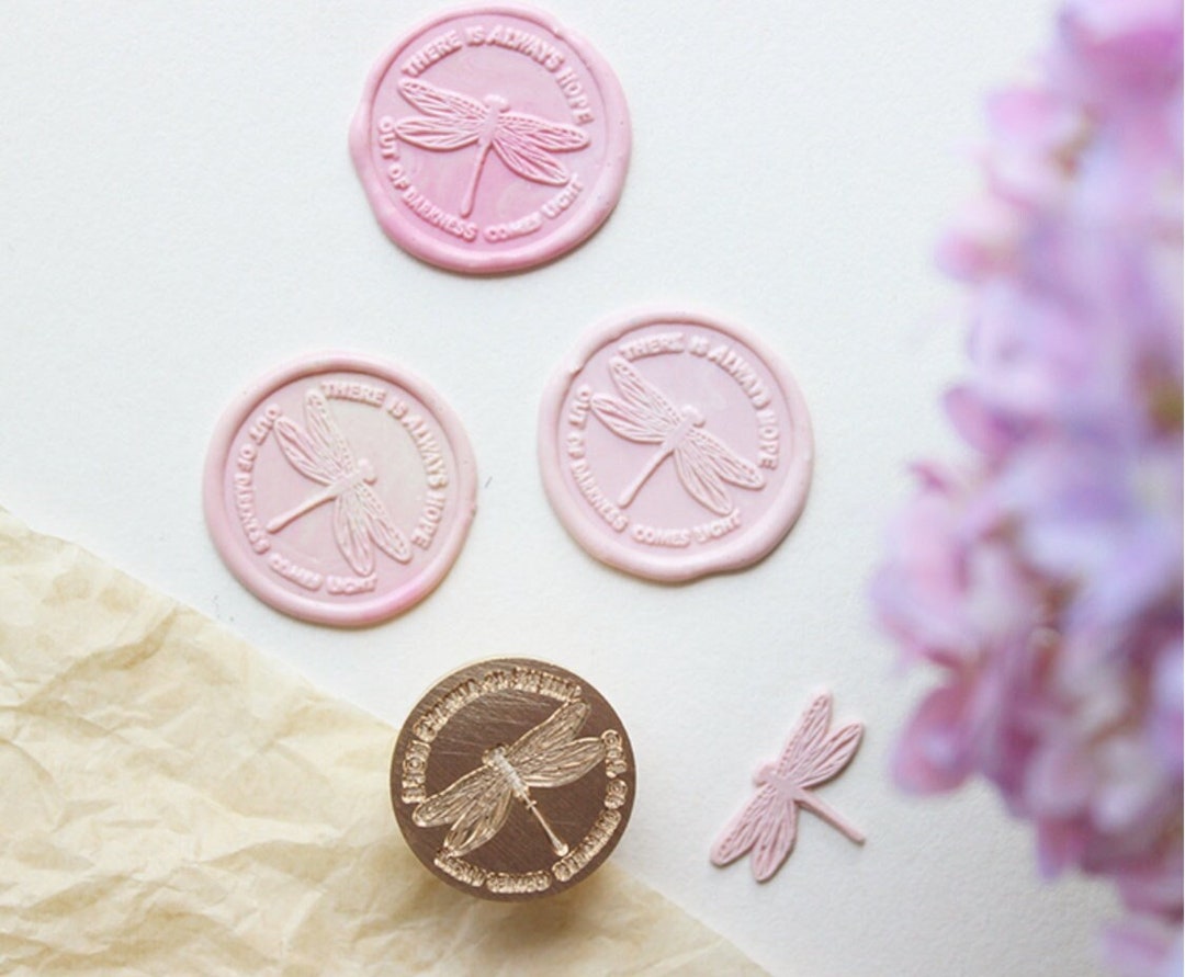 Dragonfly Wax Seal Stamp Kit, Insect Wax Seal Kit, Envelope Seal Stamp ...