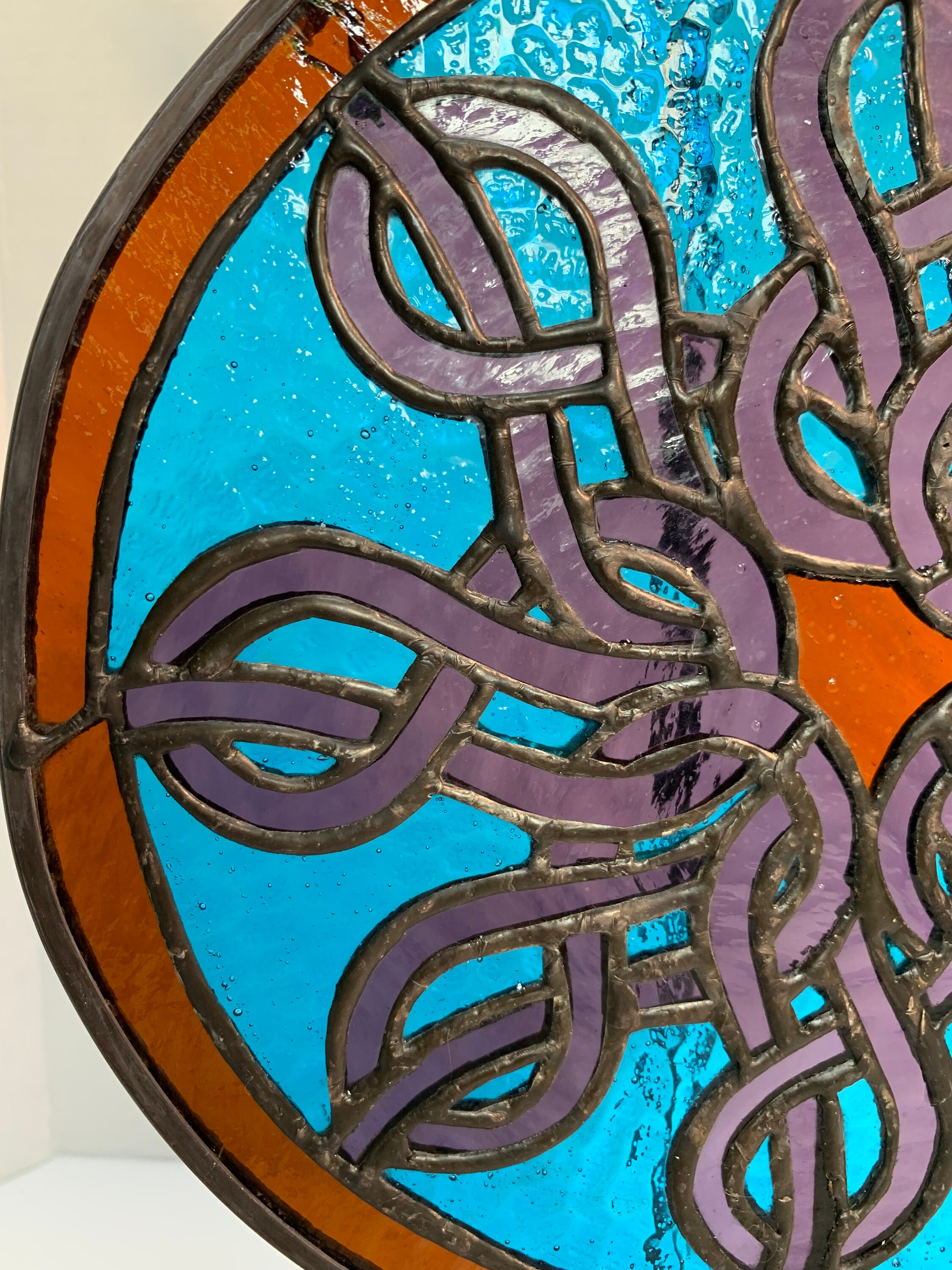Stained Glass Turquoise Celtic Knot - Etsy