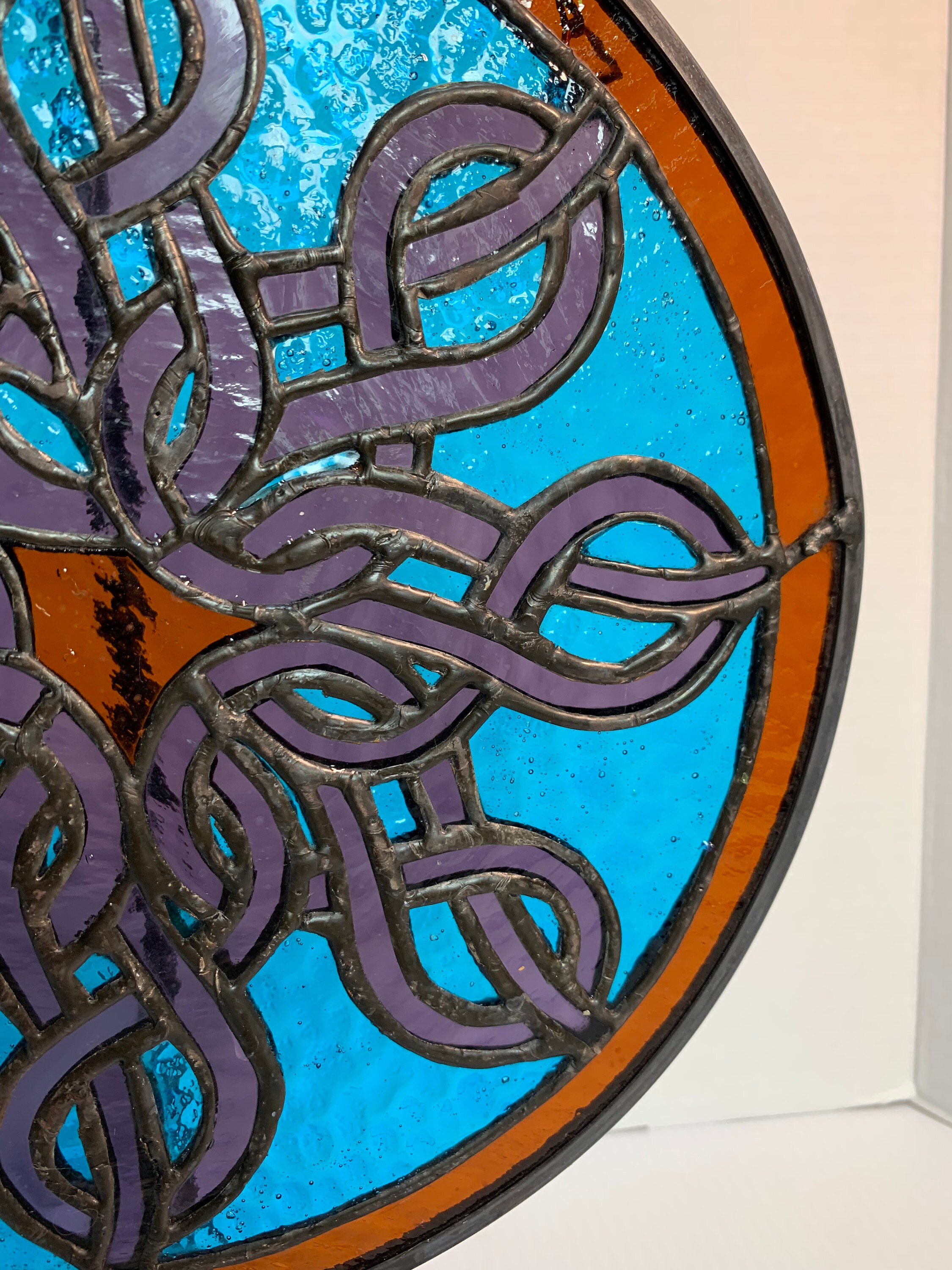Stained Glass Turquoise Celtic Knot - Etsy