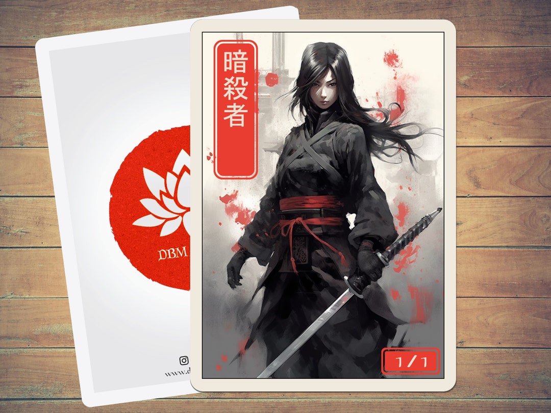 Assassin Token MTG Token Japanese Style Art Token 5 Pack for Magic and ...