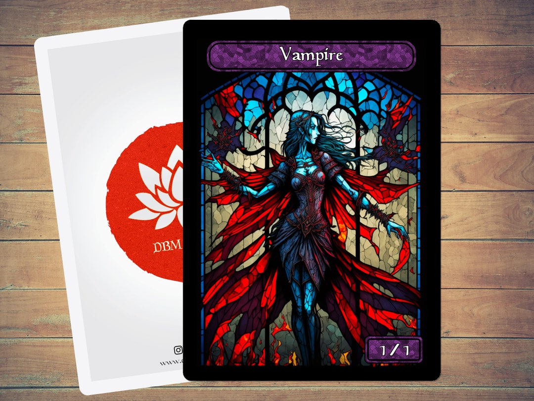 Vampire Token MTG Token Stained Glass Art Token 5 Pack for Magic and ...