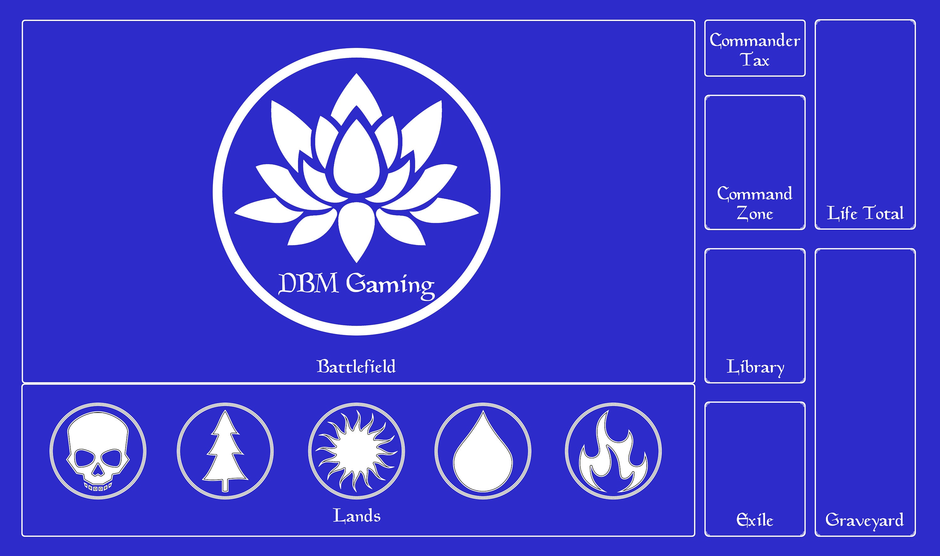 Magic Zone Layout 14 X 24 Playmat for EDH and - Etsy Canada