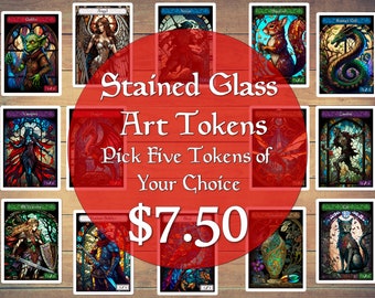 Glass Token Card - Etsy