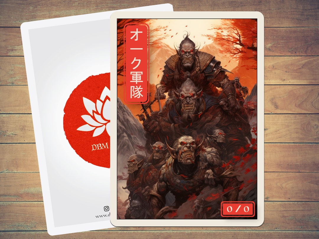 Orc Army Token Orc Token MTG Token Japanese Style Art Token 5 Pack for ...