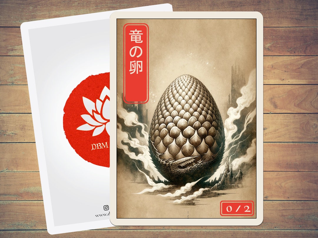 Dragon Egg Token Token Japanese Style Art Token 5 Pack for Magic and ...