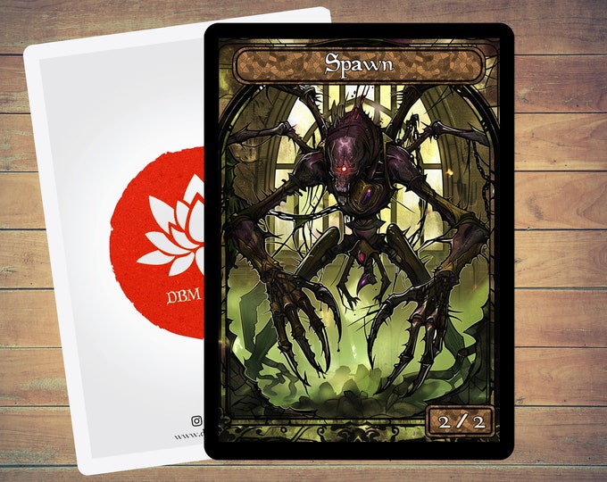 Spawn Token MTG Token Stained Glass Art Token 5 Pack for Magic and ...