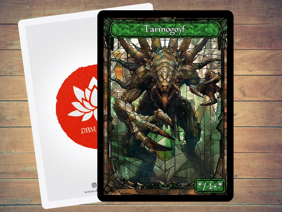 Tarmogoyf Token MTG Token Stained Glass Art Token 5 Pack for Magic and ...