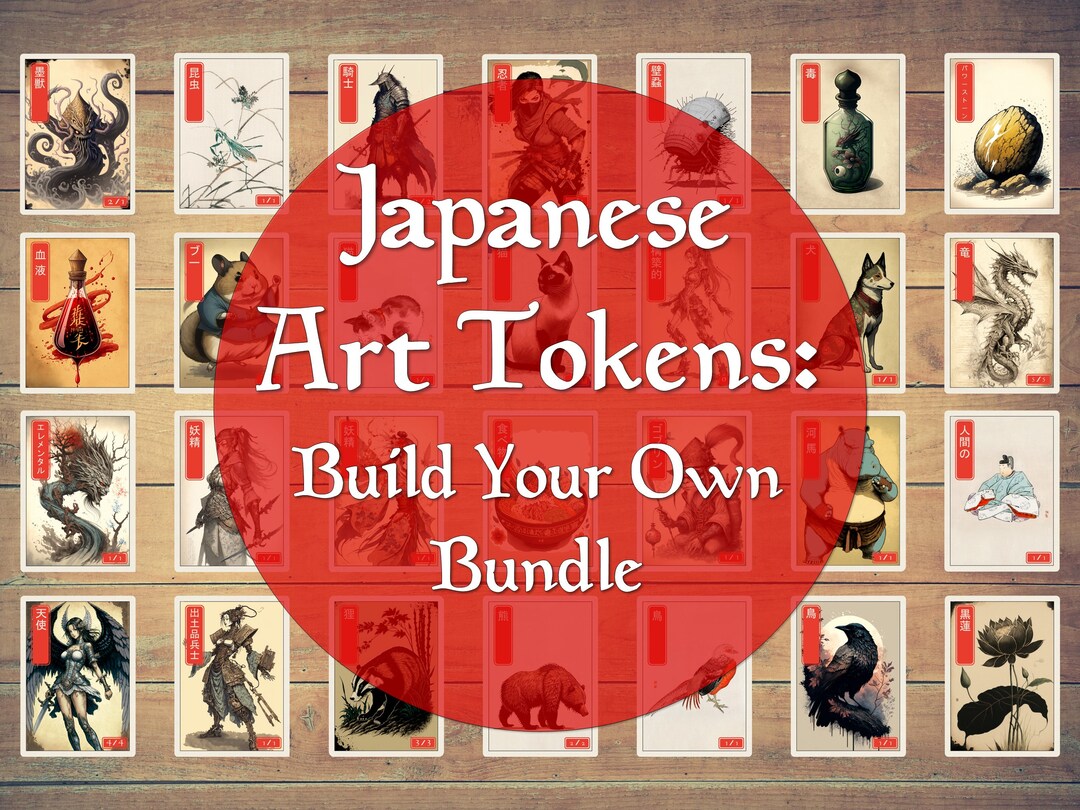 Japanese Style Art Token Bulk Pack for Magic and Other Collectible Card ...