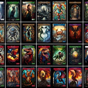 Stained Glass Art Token MTG Token Bundle Magic Token Bundle MTG Stained ...