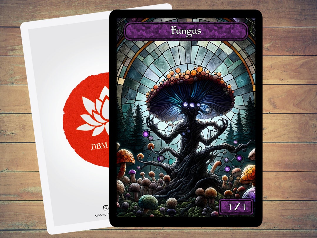 Fungus Token MTG Token Stained Glass Art Token 5 Pack for Magic and ...