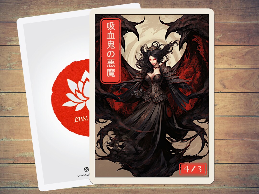 Vampire Demon Token MTG Token Japanese Style Art Token 5 Pack for Magic ...