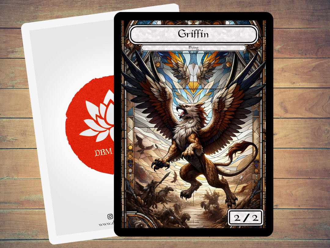 Griffin Token MTG Token Stained Glass Art Token 5 Pack for Magic and ...