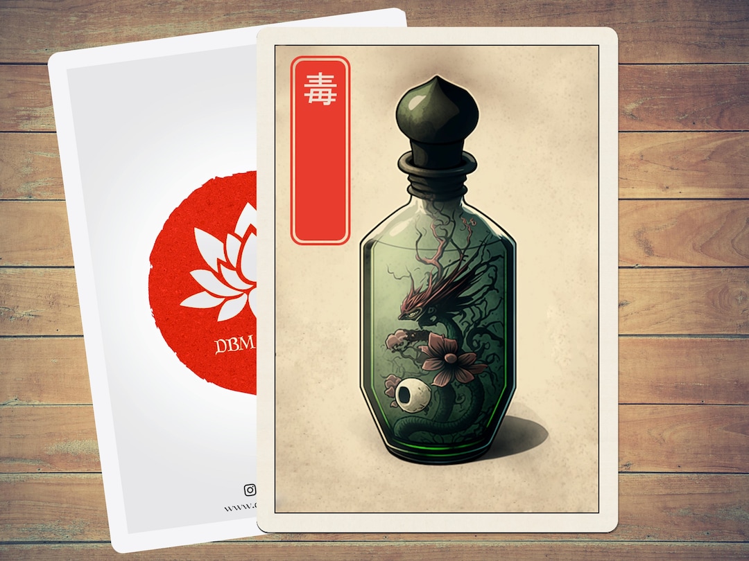 Poison Japanese Style Art Token 5 Pack for Magic and Other Collectable ...