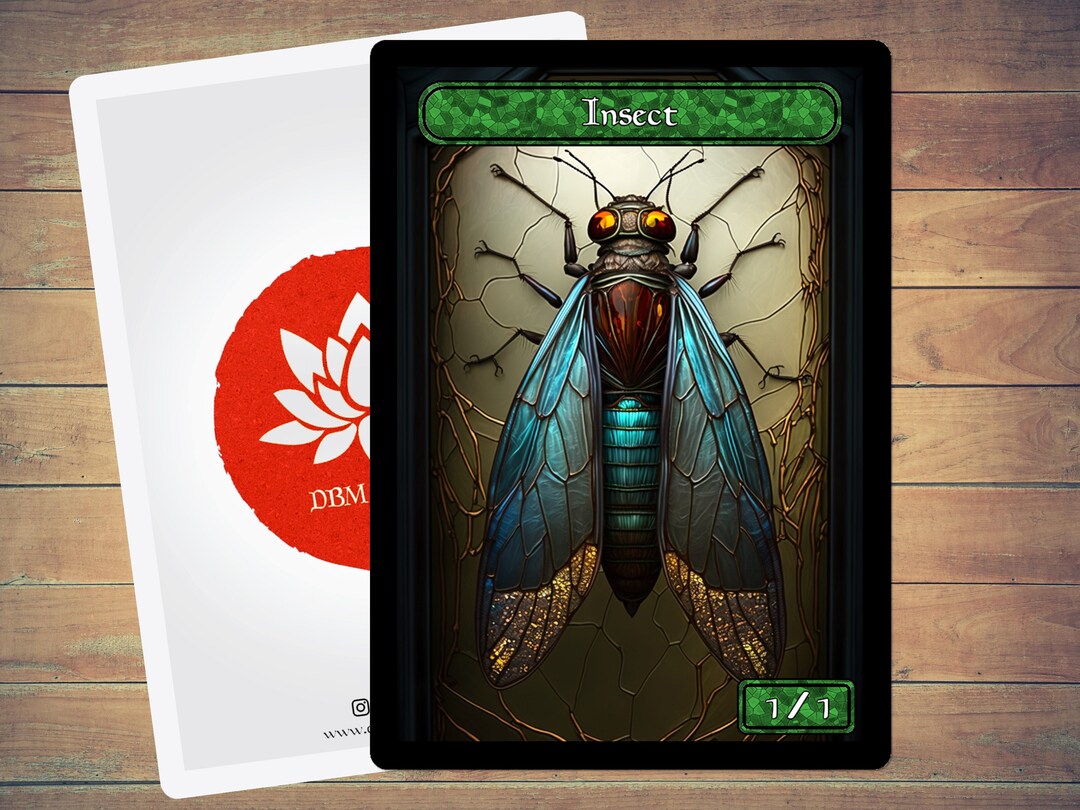 Insect Stained Glass Art Token 5 Pack for Magic and Other Collectable ...