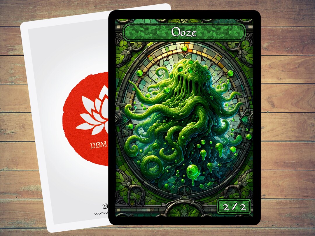 Ooze Token MTG Token Stained Glass Art Token 5 Pack for Magic and Other ...