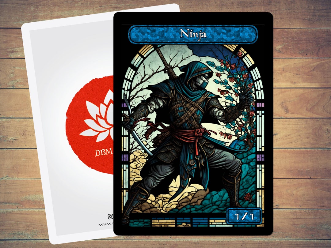 Ninja Token Stained Glass Art Token 5 Pack for Magic and Other ...