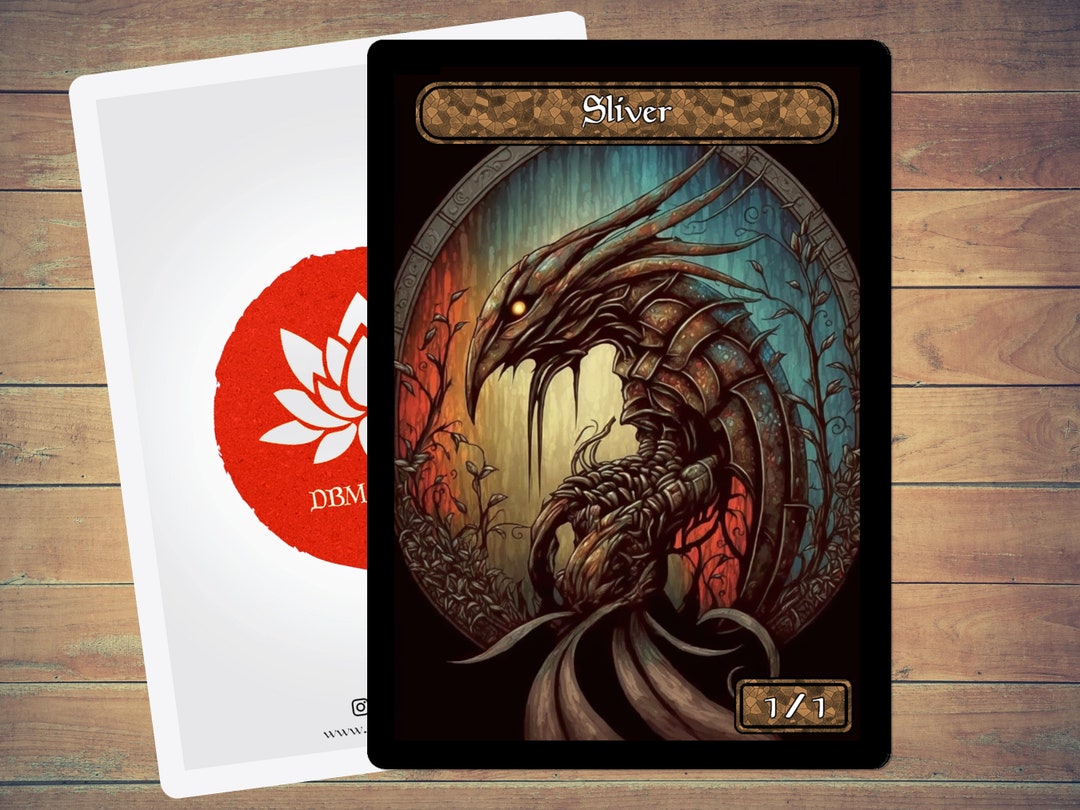 Sliver Token Stained Glass Art Token Pack for Magic and Other ...