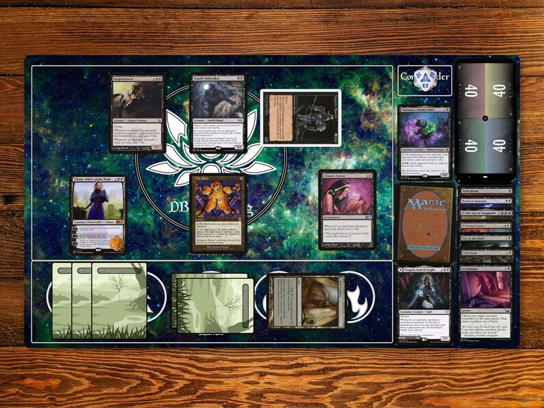 Magic Zone Layout 14 X 24 Playmat for Edh and - Etsy