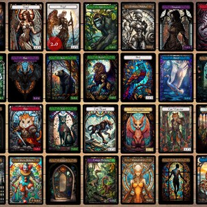 Stained Glass Art Token MTG Token Bundle Magic Token Bundle MTG Stained ...