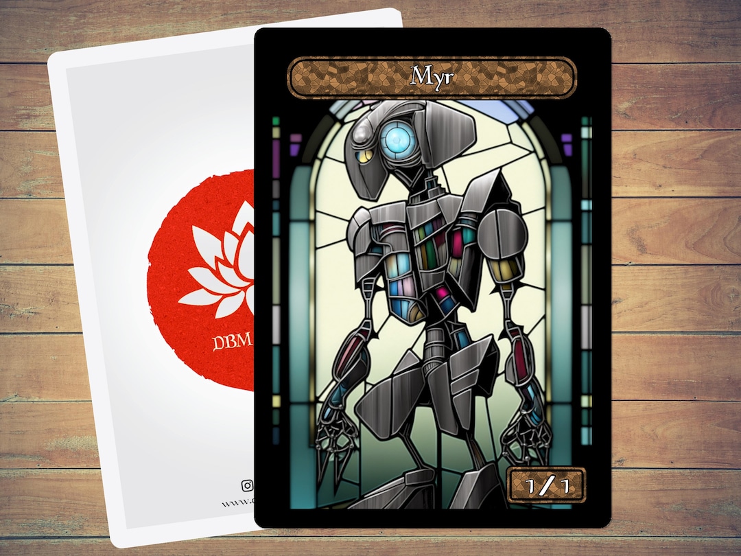 Myr Token Stained Glass Art Token 5 Pack for Magic and Other ...