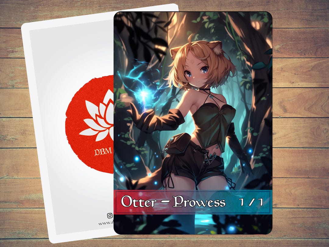 Otter Token MTG Token MTG Anime Token Art Token 5 Pack for Magic and ...
