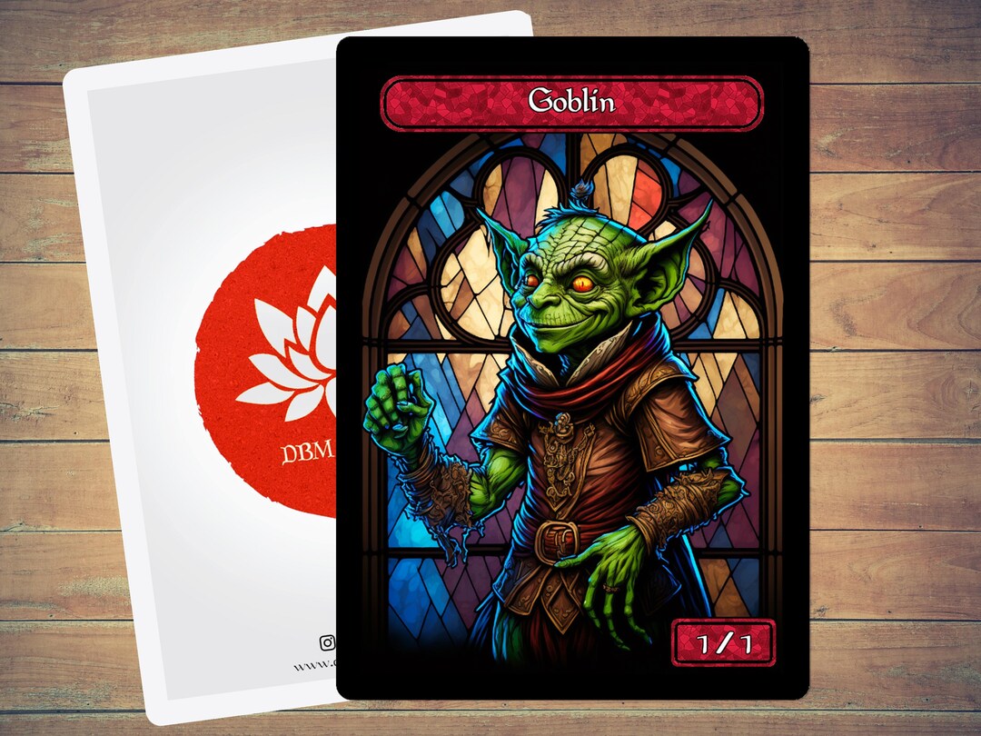 Goblin Token Stained Glass Art Token 5 Pack for Magic and Other ...