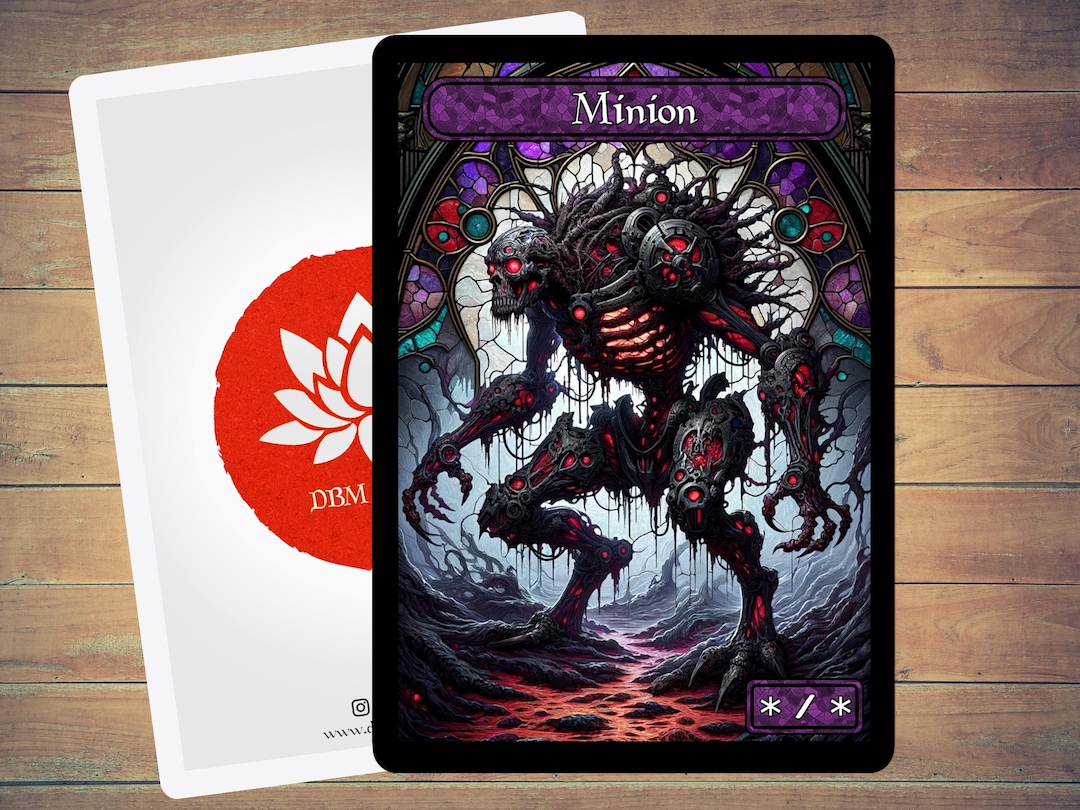 Minion Token MTG Token Stained Glass Art Token 5 Pack for Magic and ...