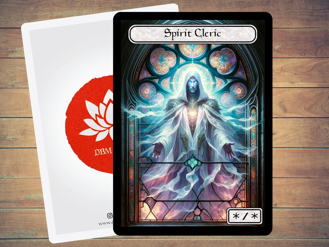 Spirit Cleric Token Stained Glass Art Token 5 Pack for Magic and Other ...